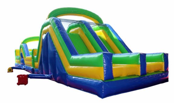 53 FT Green Obstacle Slide Rental in San Diego | My Little Carnival, Inc.